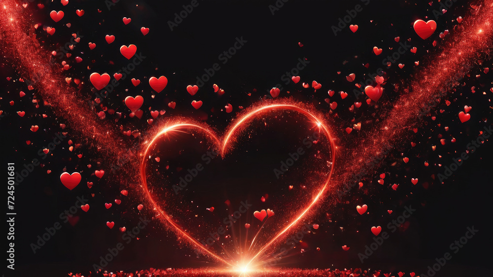 Heart background, Love hearts particles wallpaper, Wedding hearts ...