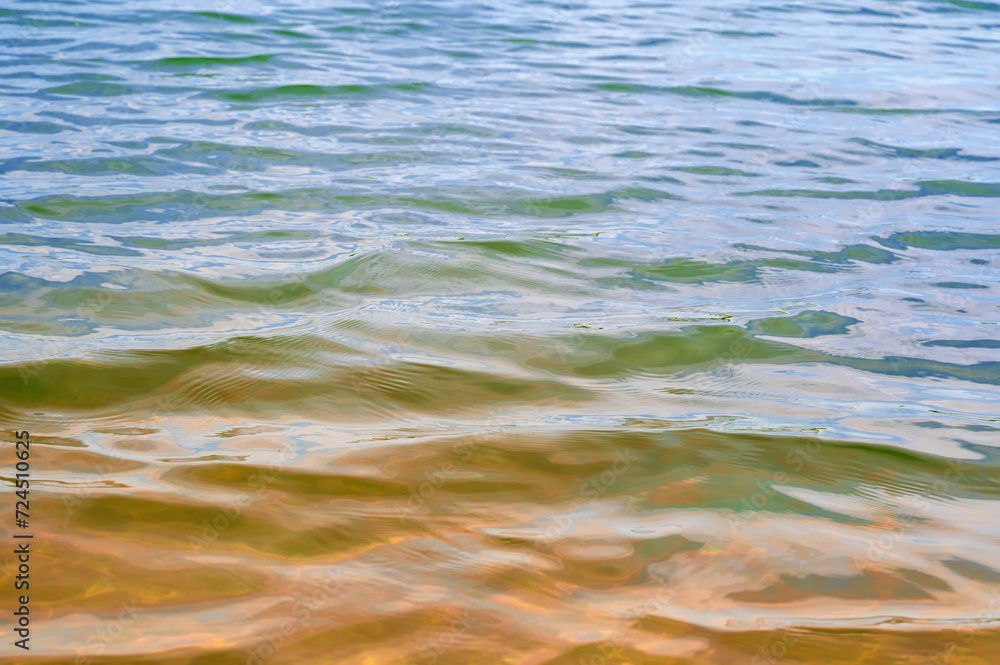 surface of the water in the lake. water banner and nature background ...
