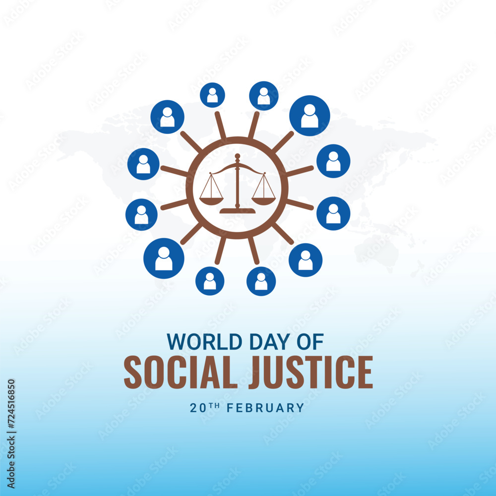 Editable design of World Social Justice Day to promote social justice ...