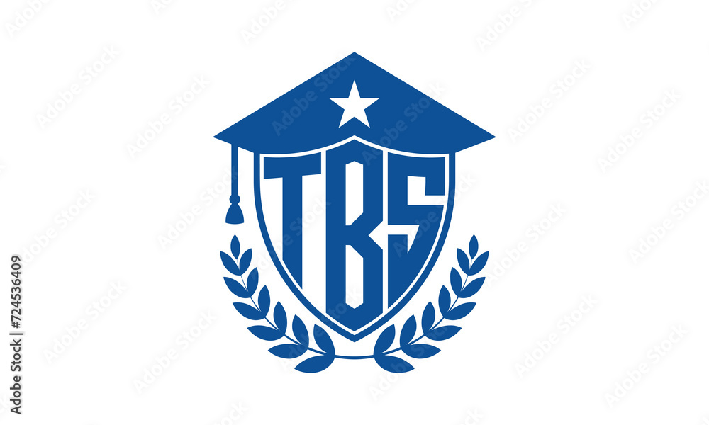 TBS three letter iconic academic logo design vector template. monogram, abstract, school ...