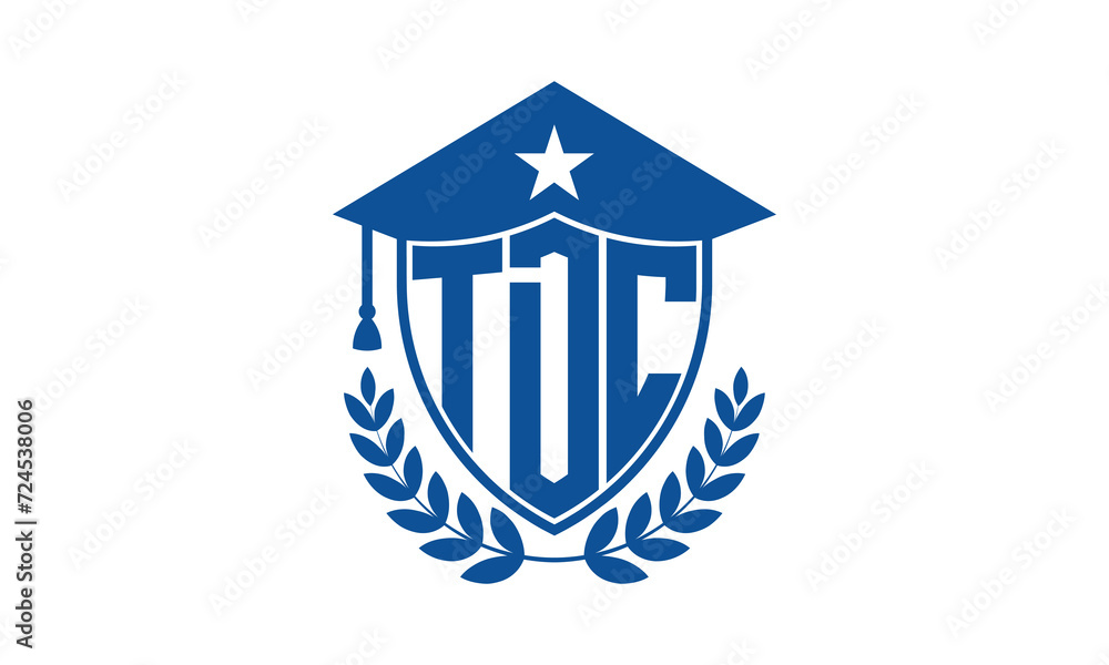 TDC three letter iconic academic logo design vector template. monogram ...