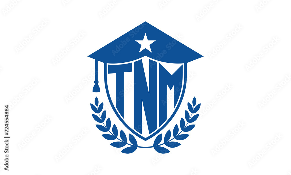 Vetor de TNM three letter iconic academic logo design vector template ...