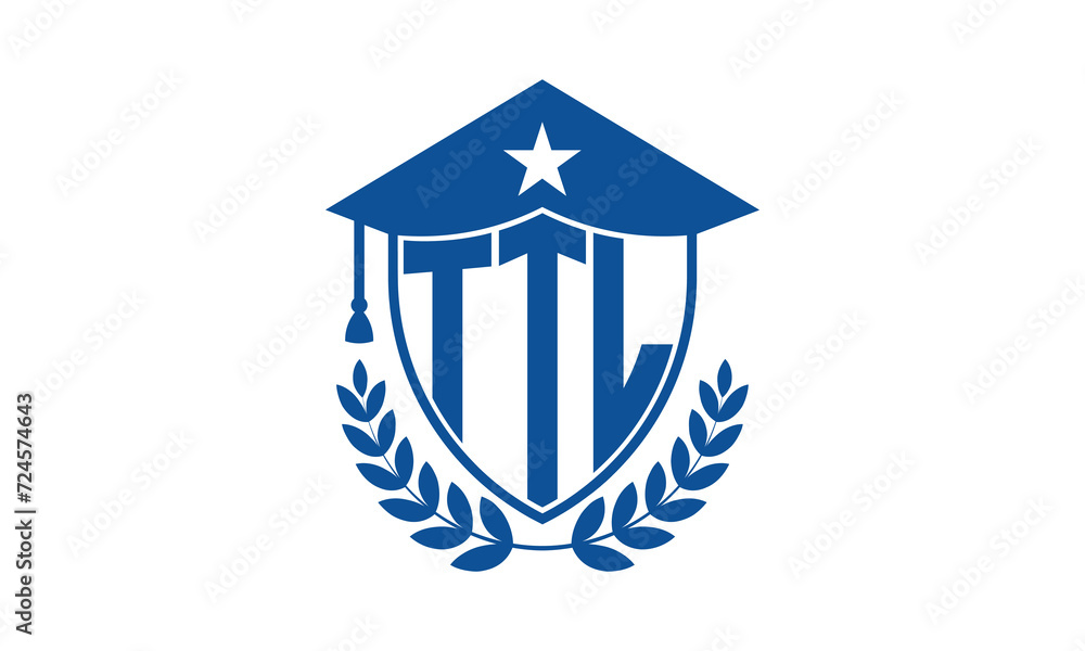 Vetor de TTL three letter iconic academic logo design vector template ...
