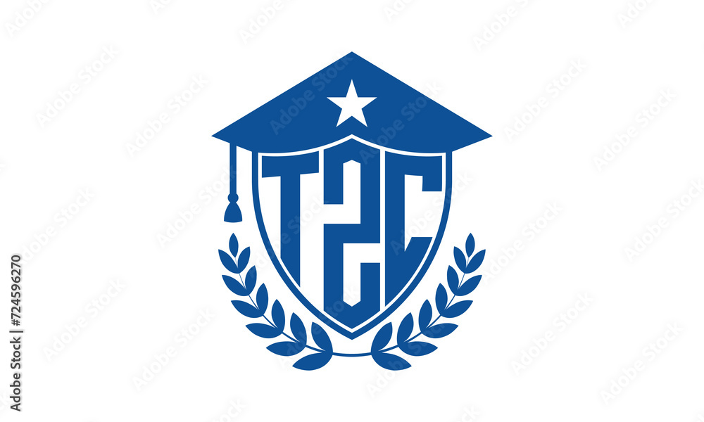 TZC three letter iconic academic logo design vector template. monogram ...
