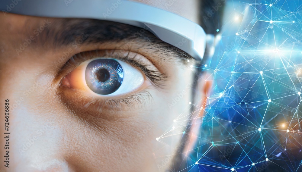 human eye with cyber retinal recognition for neuro link connection ...