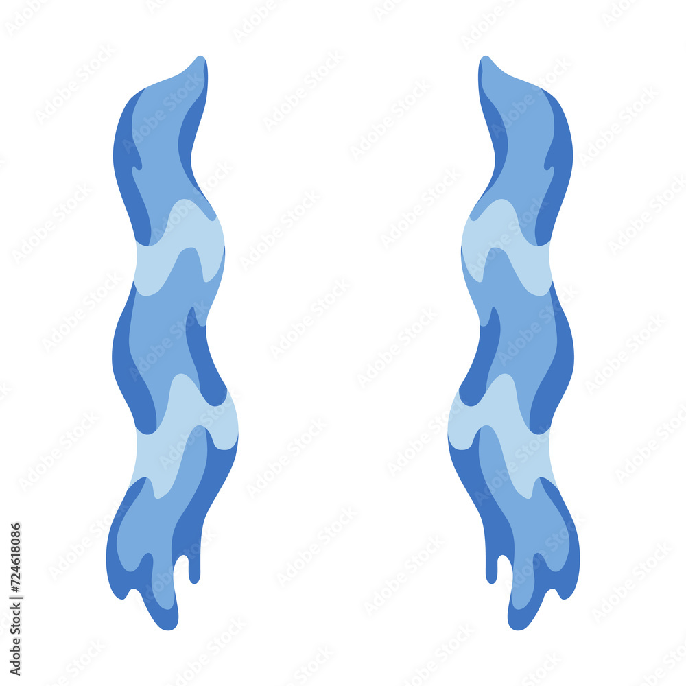 Cartoon tear drops icon. Sorrow cry streams, tear blob. Crying fluid ...