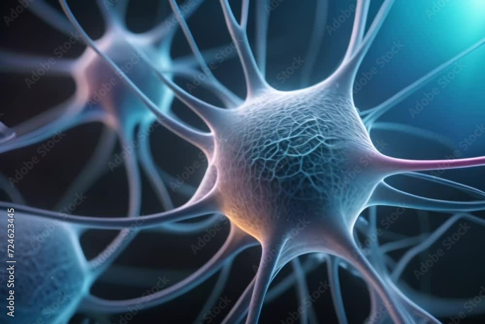 Vidéo Stock Concept of work of nerve cells and nerve endings in the ...