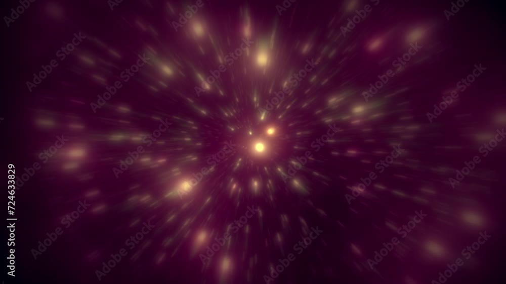 Interstellar space background with shiny stars, light rays motion blur ...