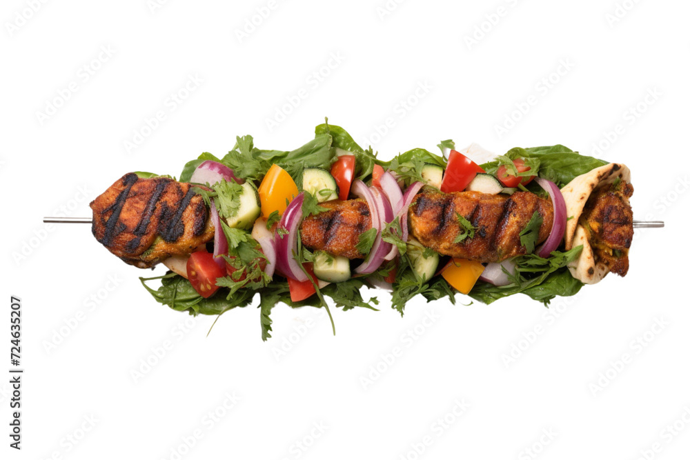 An isolated plant-based kebab, using [Artist Name]'s signature color ...