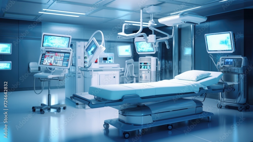 Modern Operating Room with State-of-the-Art Medical Devices and ...