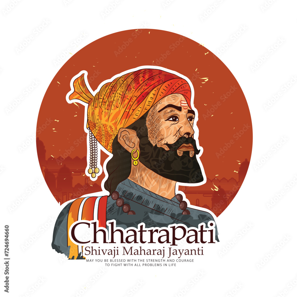 Creative vector poster sketch of Chhatrapati Shivaji Maharaj ...