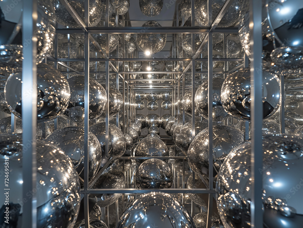 Galactic Infinity Mirror Room Description: A mesmerizing view inside a ...