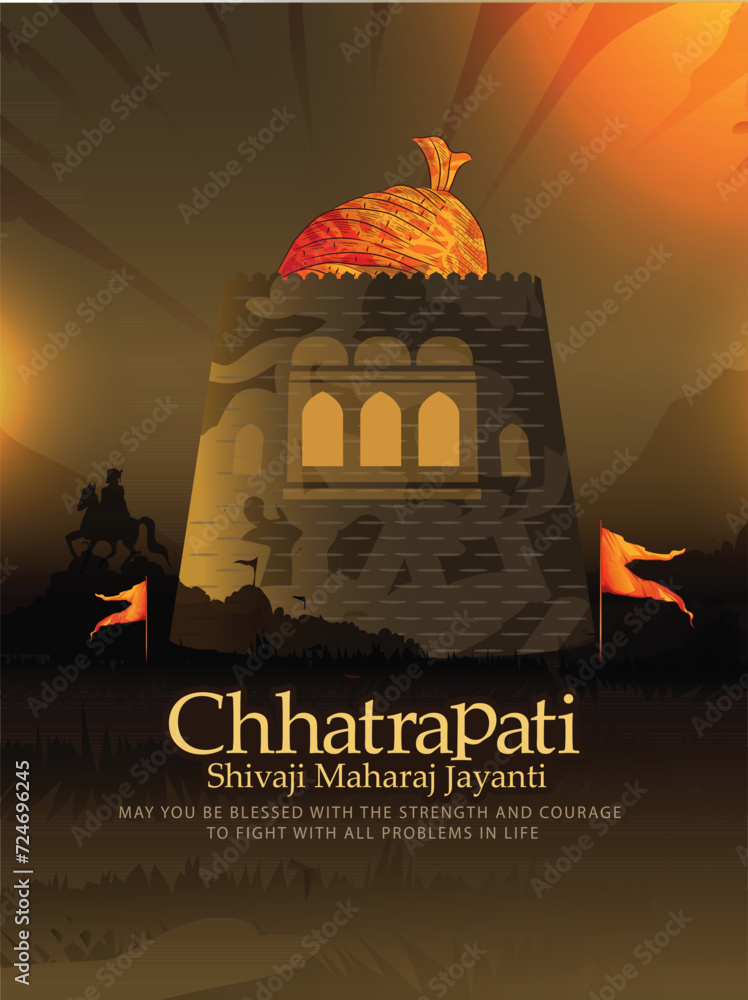 Creative vector poster sketch of Chhatrapati Shivaji Maharaj ...