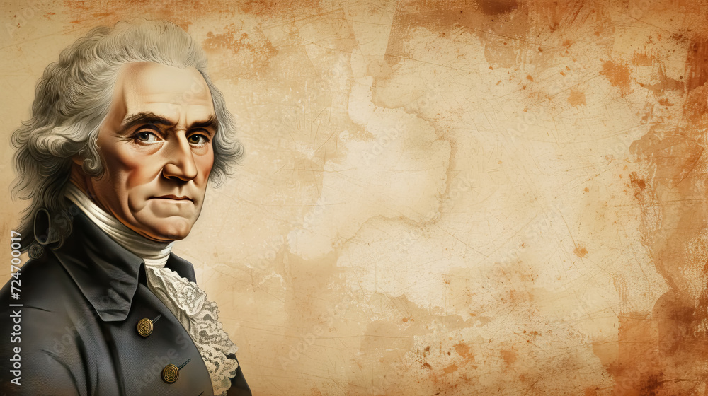 side view Thomas Jefferson with copy space for thomas jefferson ...