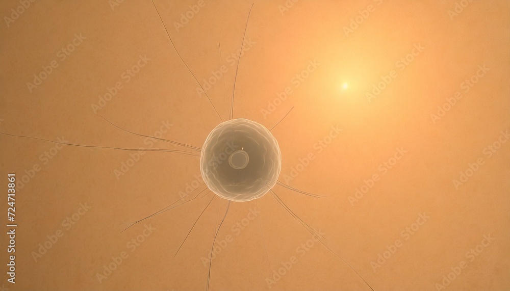 confocal microscopy imaging of a single cancer cell invading and Stock ...