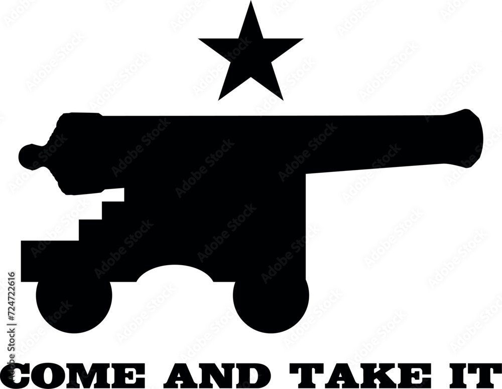 Cannon Come and Take It Cut File, SVG file for Cricut and Silhouette ...