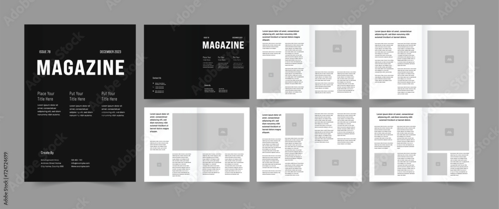 Multipurpose magazine Layout template Stock Vector | Adobe Stock