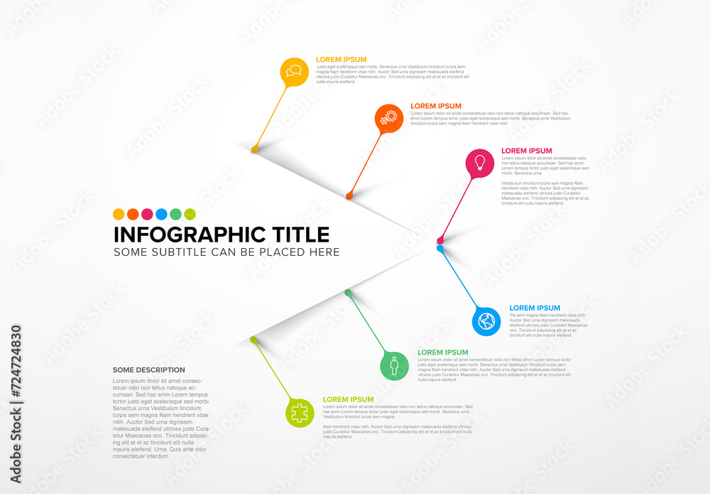 Vector multipurpose Infographic template made from lines and icons ...