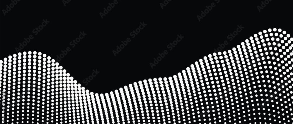 Halftone dot background pattern vector illustration. Monochrome gradient dotted modern texture ...