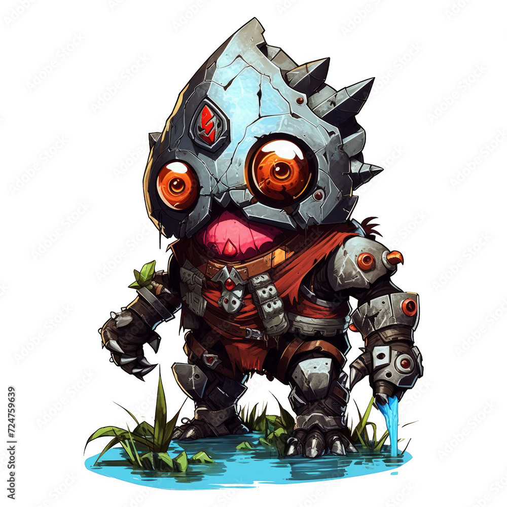 Chibi Cyborg Or Robot With Artificial Intelligence. Futuristic robot ...