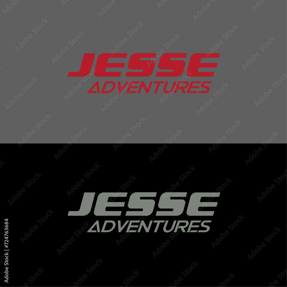 Custom lettering Vector graphic logo design. Adventures Jesse. Download ...