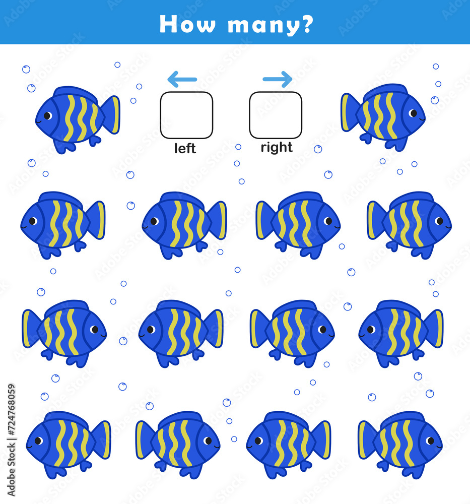 Left and right position worksheet. Educational worksheet for preschool ...