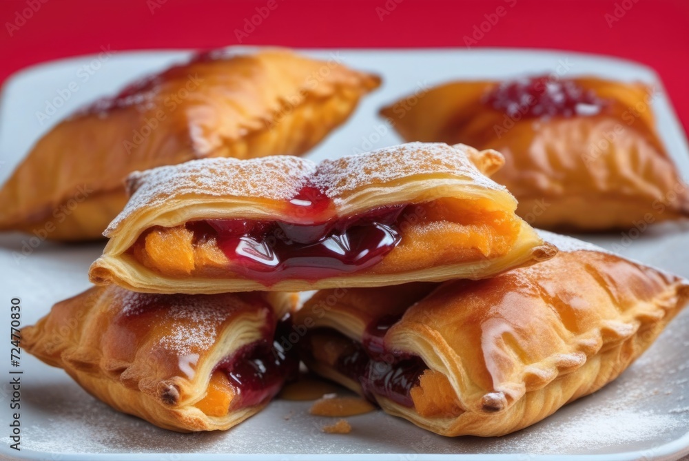 Pastelitos Flaky pastries filled with quince paste (dulce de membrillo ...
