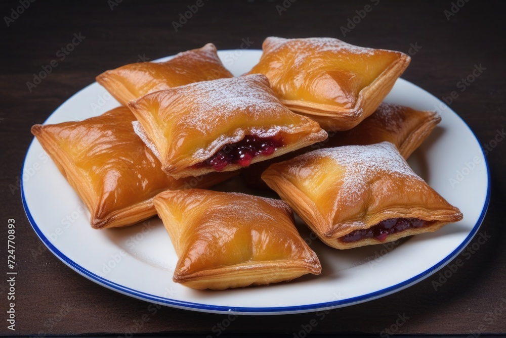 Pastelitos Flaky pastries filled with quince paste (dulce de membrillo ...