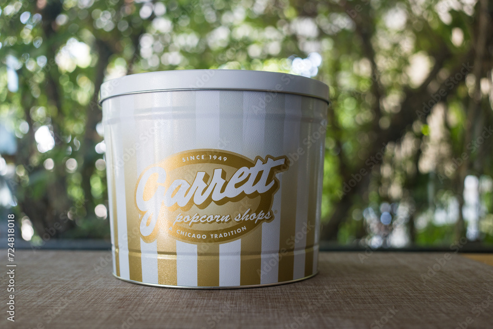 Bangkok, Thailand - January 31, 2024 : A big large size bucket for ...