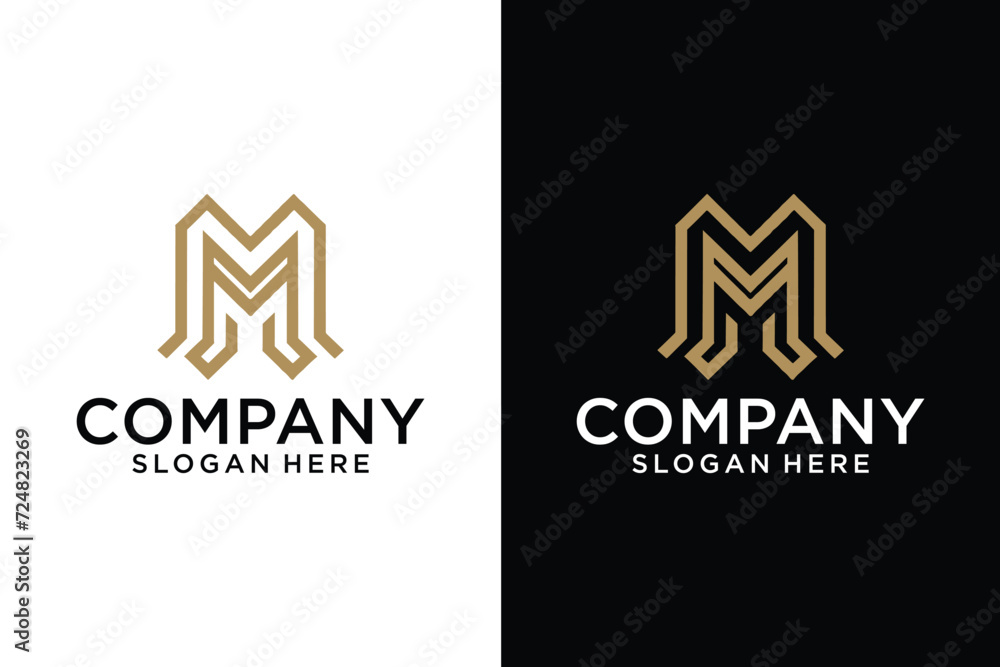 initial letter M Logo Monogram Double M Sign modern logo ideas ...