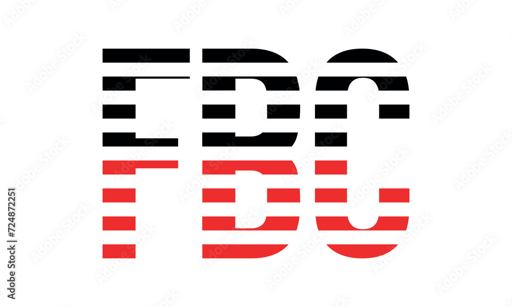 FBC three initial letter iconic line negative space minimal logo design ...