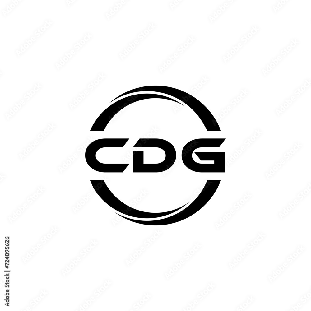 Vecteur Stock CDG letter logo design with white background in ...