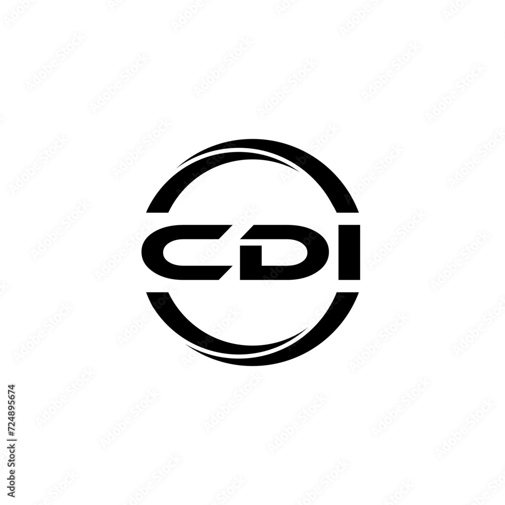 CDI letter logo design with white background in illustrator, cube logo ...