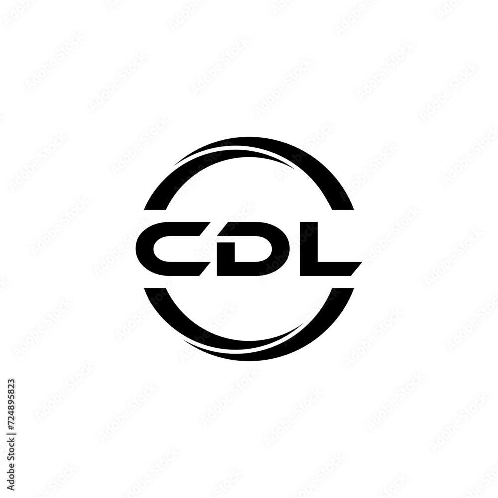 CDL letter logo design with white background in illustrator, cube logo ...