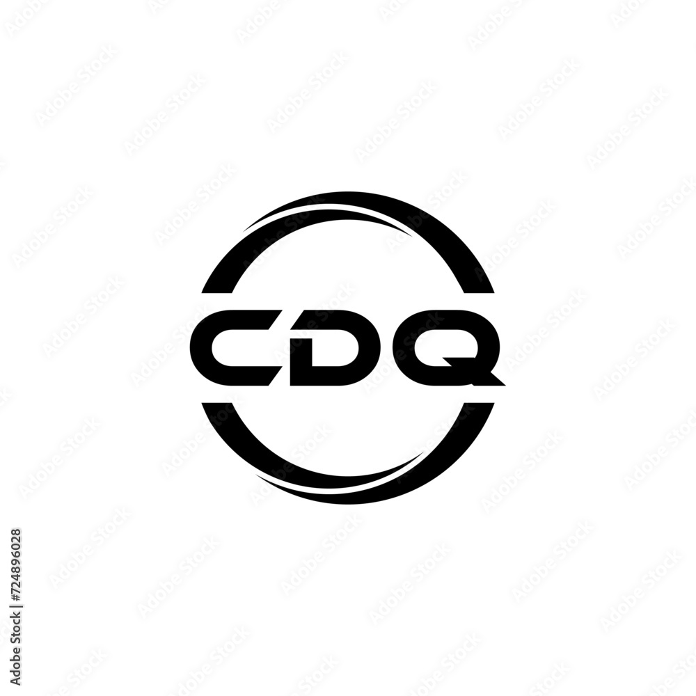 CDQ letter logo design with white background in illustrator, cube logo ...