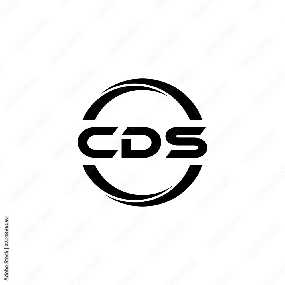 CDS letter logo design with white background in illustrator, cube logo ...