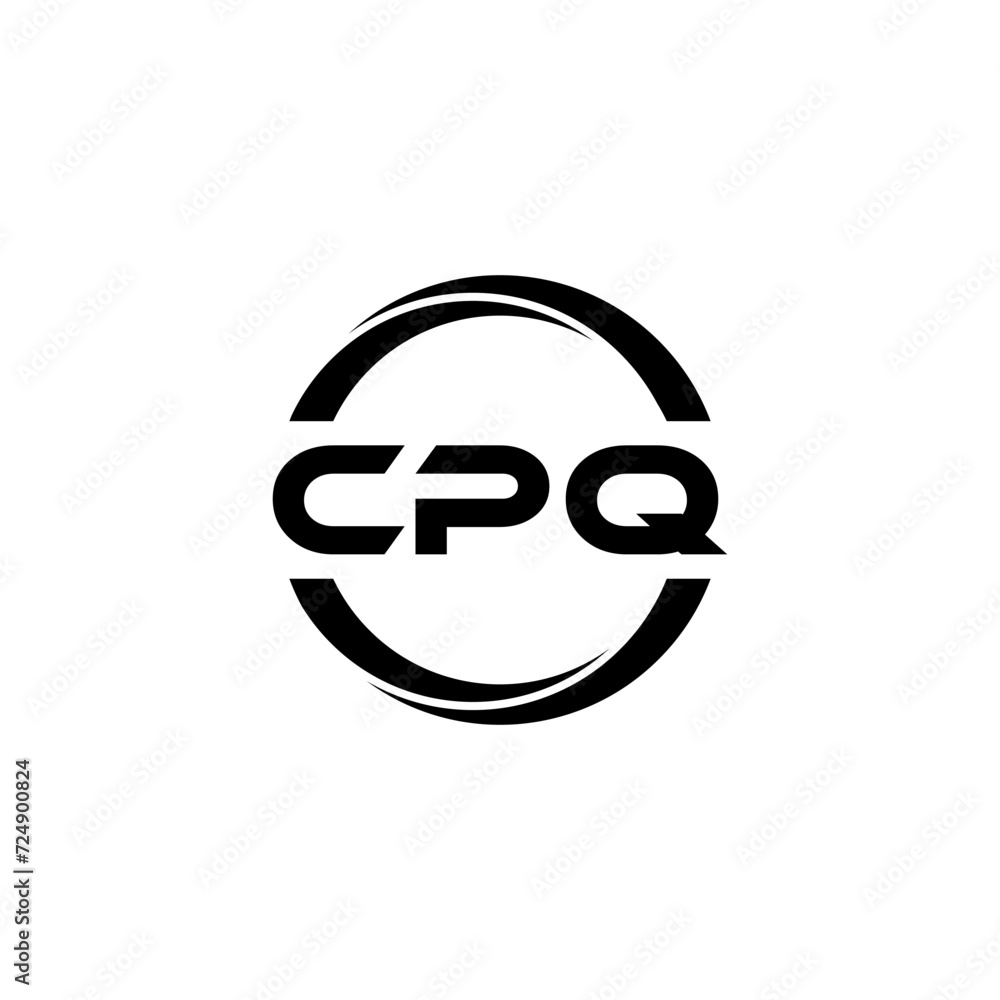 CPQ letter logo design with white background in illustrator, cube logo ...