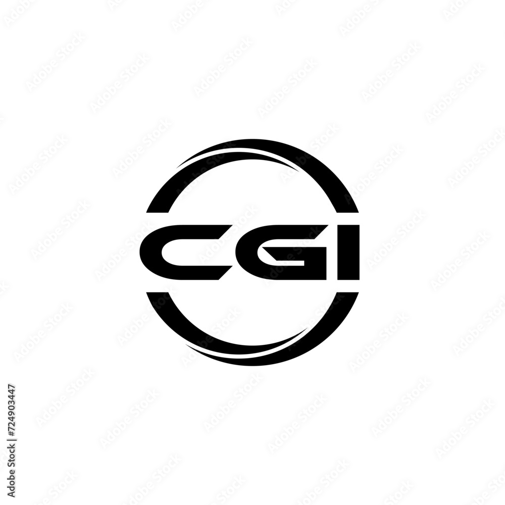 CGI letter logo design with white background in illustrator, cube logo ...