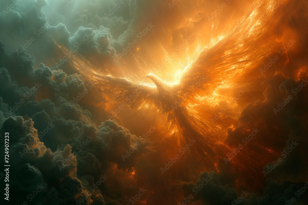 An ethereal portrayal of the Biblical first day of Creation, where ...