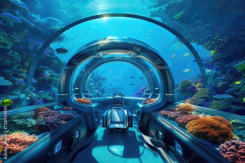 Car Driving Through Underwater Tunnel, An Incredible Subaquatic Journey ...