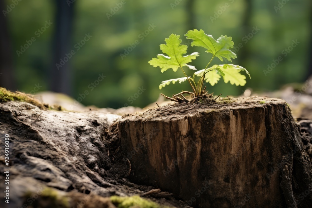 A remarkable display of natures resilience as a small plant emerges ...