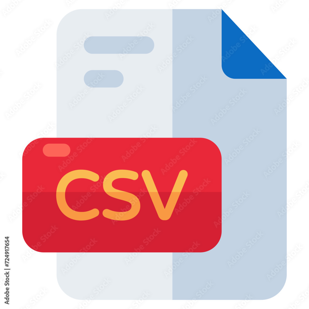 Editable design icon of csv file Stock Vector | Adobe Stock