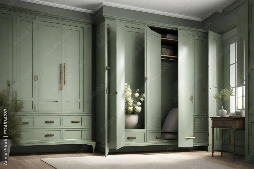 Farmhouse Chic Master Bedroom Wardrobe, Vray Style, Neoclassical ...