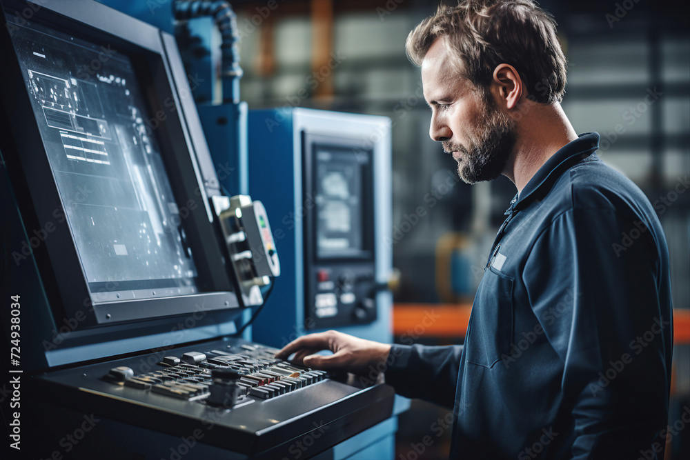 Ai generated image of professional engineer oversees operations in an ...