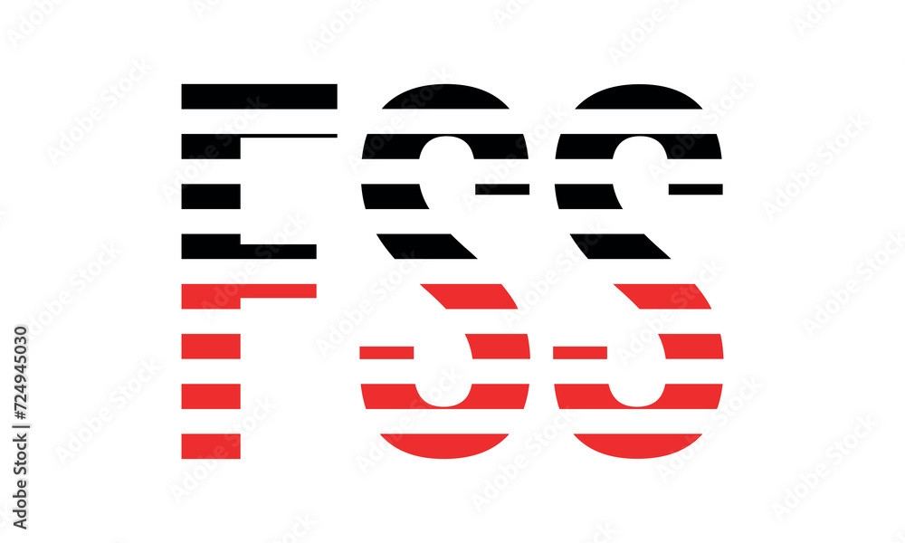 FSS three initial letter iconic line negative space minimal logo design ...