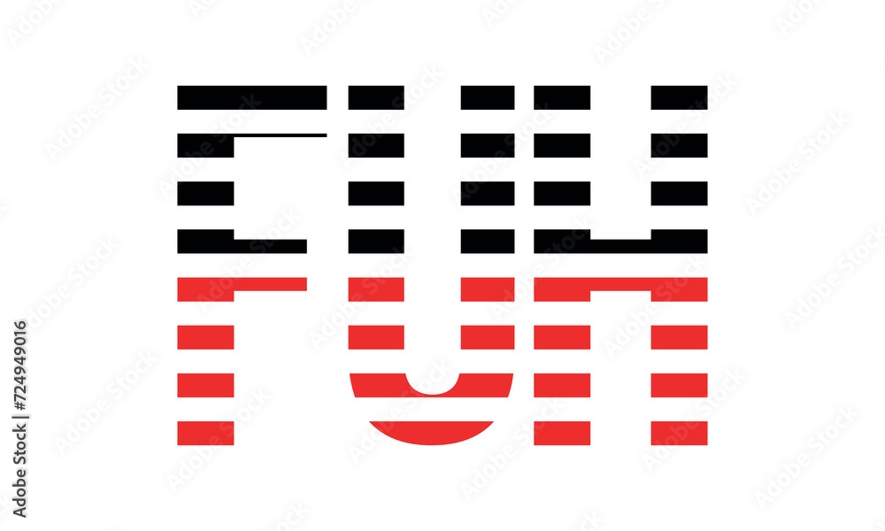 FUH three initial letter iconic line negative space minimal logo design ...