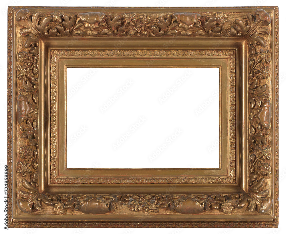 Patterned wide picture frame on a transparent background, in PNG format ...