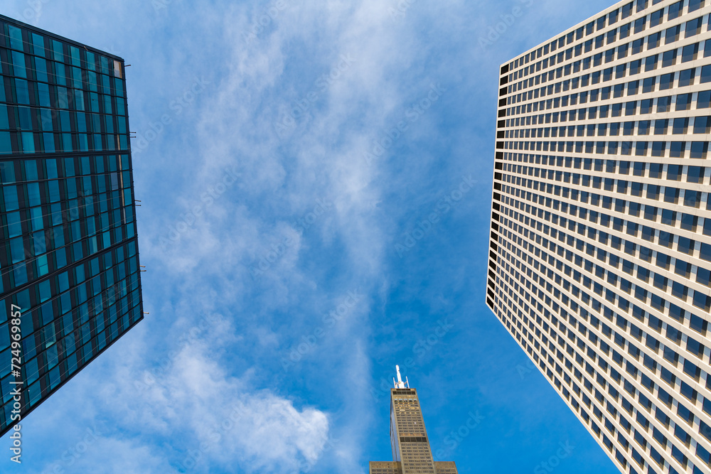 City downtown perspective. Modern building architecture. Perspective ...