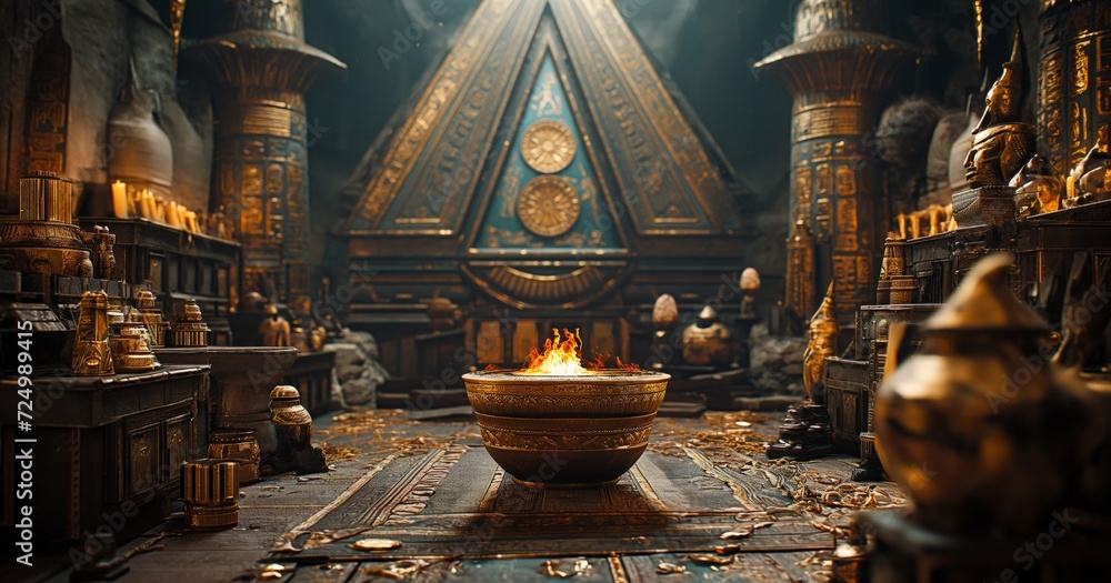 Treasure of ancient egypt. Set of sacred symbols and ornaments of ...