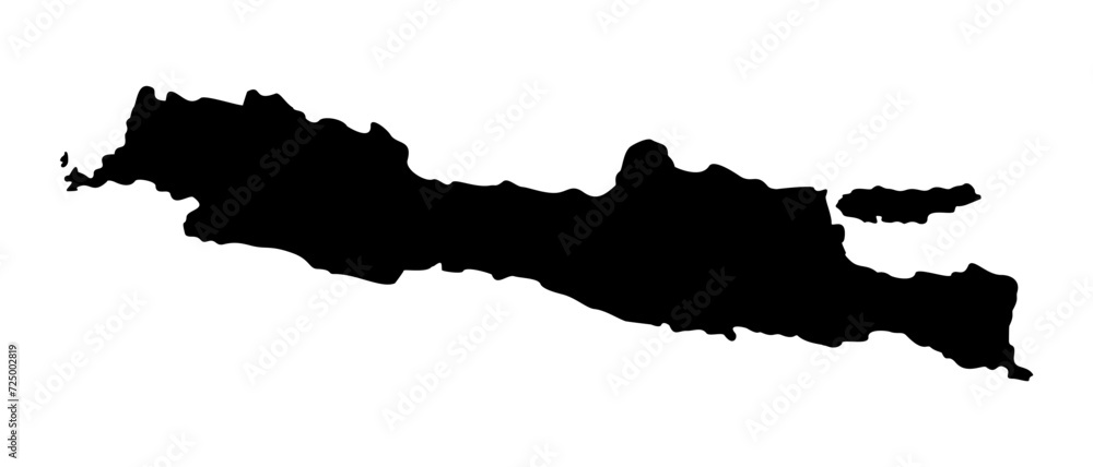 Vetor de Java Silhouette: Minimalist Vector Map of Indonesia's Iconic ...